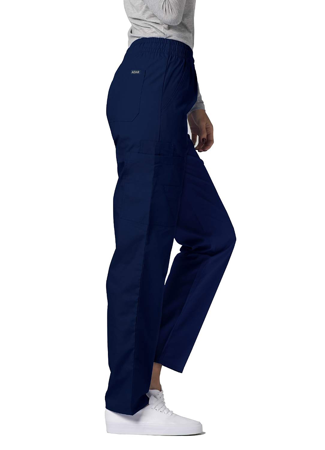 Adar Universal Scrubs for Women - Tapered Cargo Scrub Pants - 506 - Navy - XL