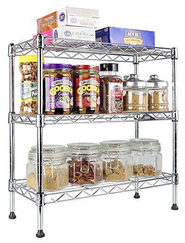 Apollo Hardware Chrome 3-Shelf Wire Shelving 7.5"x17.5"x16.5"