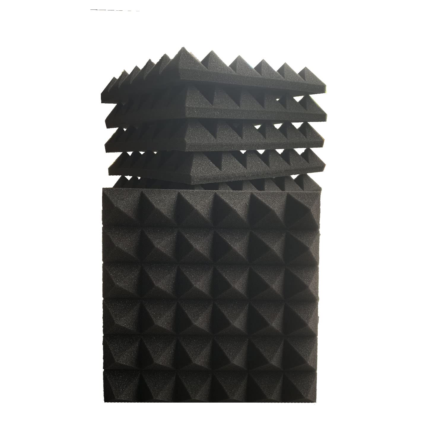 12 acoustic foam boards Black Pyramid foam boards 12“ × 12” × 2”