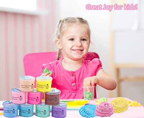 9 Packs Butter Slime, Stretchy & Non-Sticky for Sensory and Tactile Stimulation, Stress Relief, Prize, Party Favor, Educational Game, for Girls & Boys…