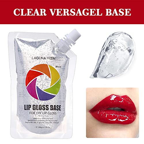 Clear Lip Gloss Base for DIY Lip Gloss Making Kit - 14.1oz Versagel with Olive Oil & Vitamin E for Smooth, Hydrated, Moisturized Lips - Fragrance-Free, Safe for Sensitive Skin Small Business Supplies