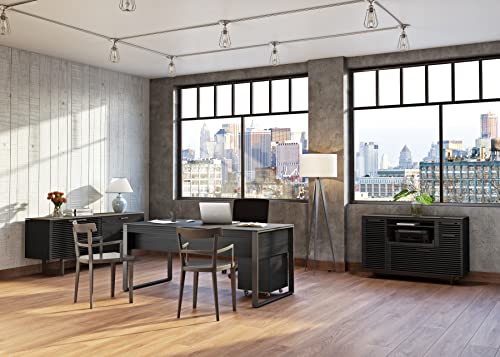 BDI Corridor Office 6520 Multifunction Cabinet (Charcoal Stained Ash)