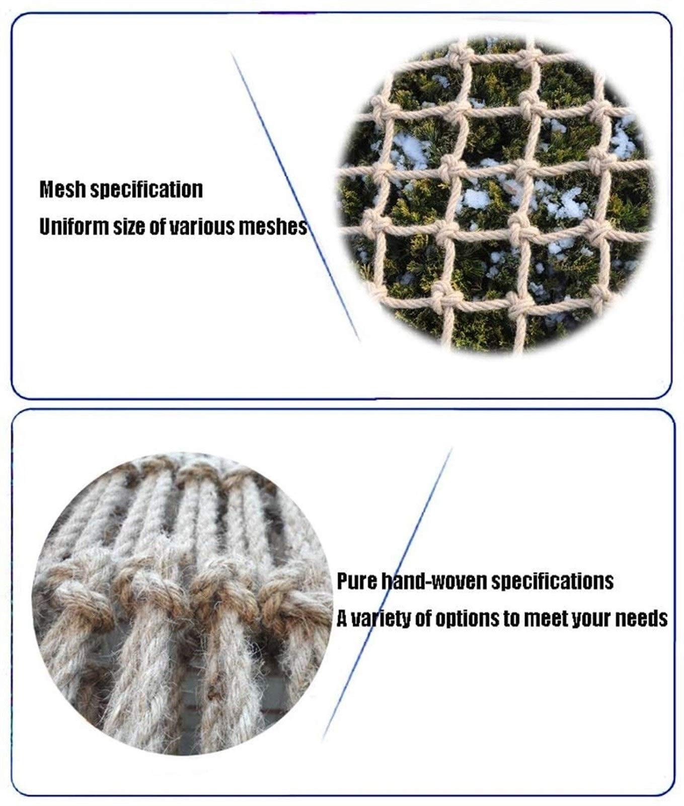 Climbing Net for Kids, Treehouse Safety Net Child Swing Fence Netting Rope Ladder Truck Trailer Heavy Duty Cargo Net Balcony Stair Playground Protection Net Grid 10cm (Size : 1 * 10m(3 * 33ft))