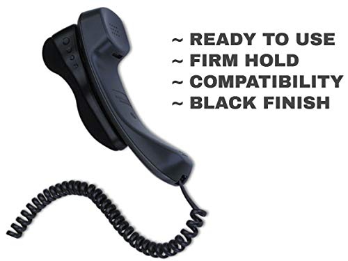 1InTheOffice Telephone Handset Shoulder Rest, Phone Cushion Gel Padded Black, 1 Pack