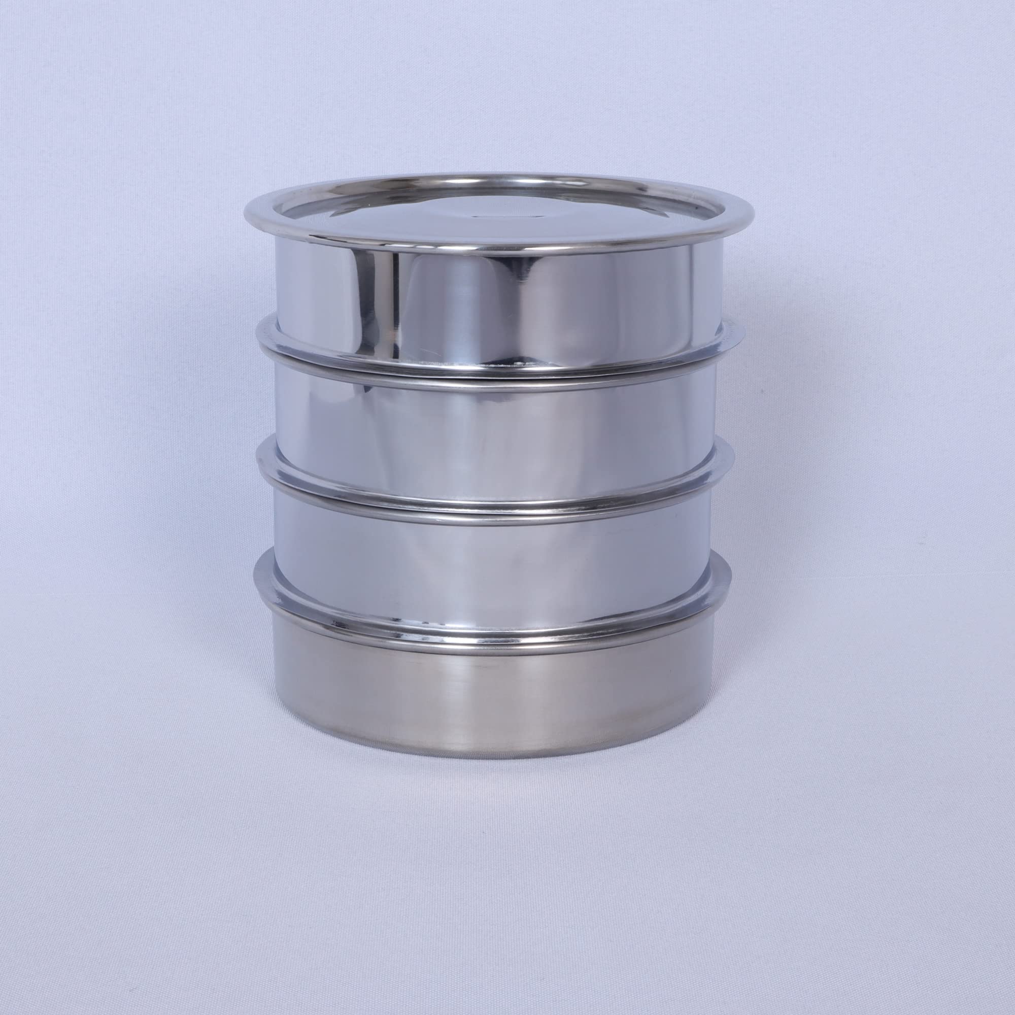 3 Pcs Lab Sieves,6 Inch Diameter Test Sifter with Tray and lid