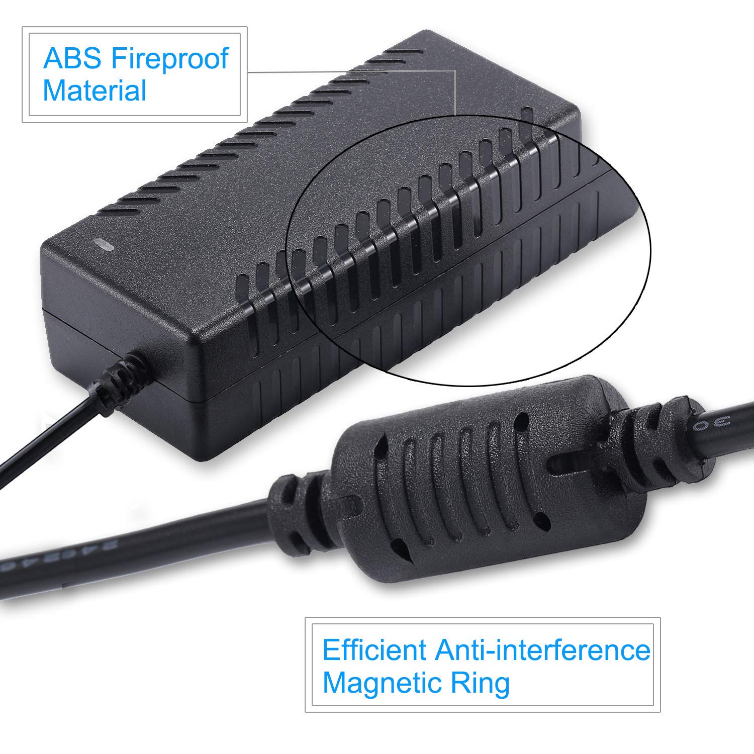 COOLM 48V 60W Power Supply Adapter 1.25A Charger 5.5x2.5mm DC for Swann NVR, PoE Switch Injectors POE-8-48v60w GPOE-4A-48v48w PS-48v60w POE-8, 48 Volt 60 Watt 1.25 Amp