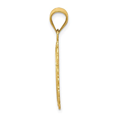 14K Yellow Gold Taurus Zodiac Oval Necklace Charm Pendant (Bull) Only