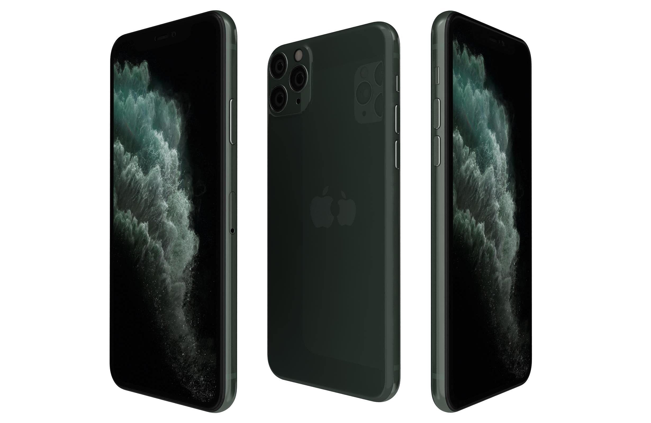 Apple iPhone 11 Pro Max, US Version, 64GB, Midnight Green - AT&T (Renewed)