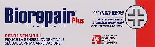 Biorepair Sensitive Teeth Daily Toothpaste - 2.54 Fluid Ounces (75ml) Tubes (Pack of 2) [ Italian Import ]