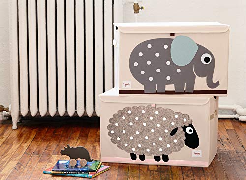 3 Sprouts Kids Toy Chest - Storage Trunk for Boys and Girls Room - Sheep