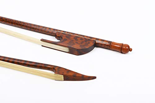 4/4 Snakewood Violin Bow Letterwood Baroque Style Outward timber Natural Bow Horse Hair (4/4)