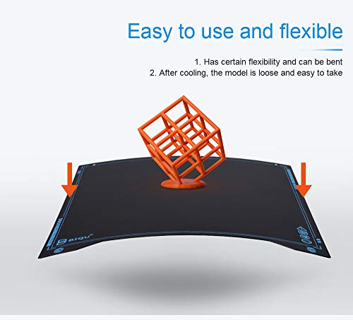 BIQU Upgrade SSS Spring Steel Sheet with Magnetic Sticker, 235X235MM Ultra-Flexible Removable Surface Heated Bed Platform 3D Printer Parts Printing Build Plate for Ender 3/Ender3 Pro/Ender 5/B1