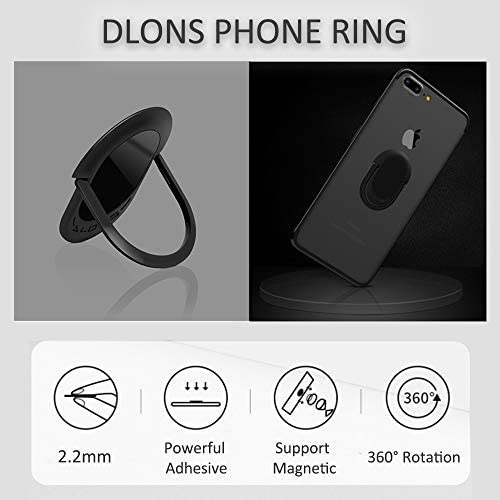 1PACK Cell Phone Ring Holder，Finger Ring Stand Universal 360 Degree Rotation Super-Thin Ring Grip Phone Case Ring for Magnetic Car Mount, All Smartphones and Tablets.