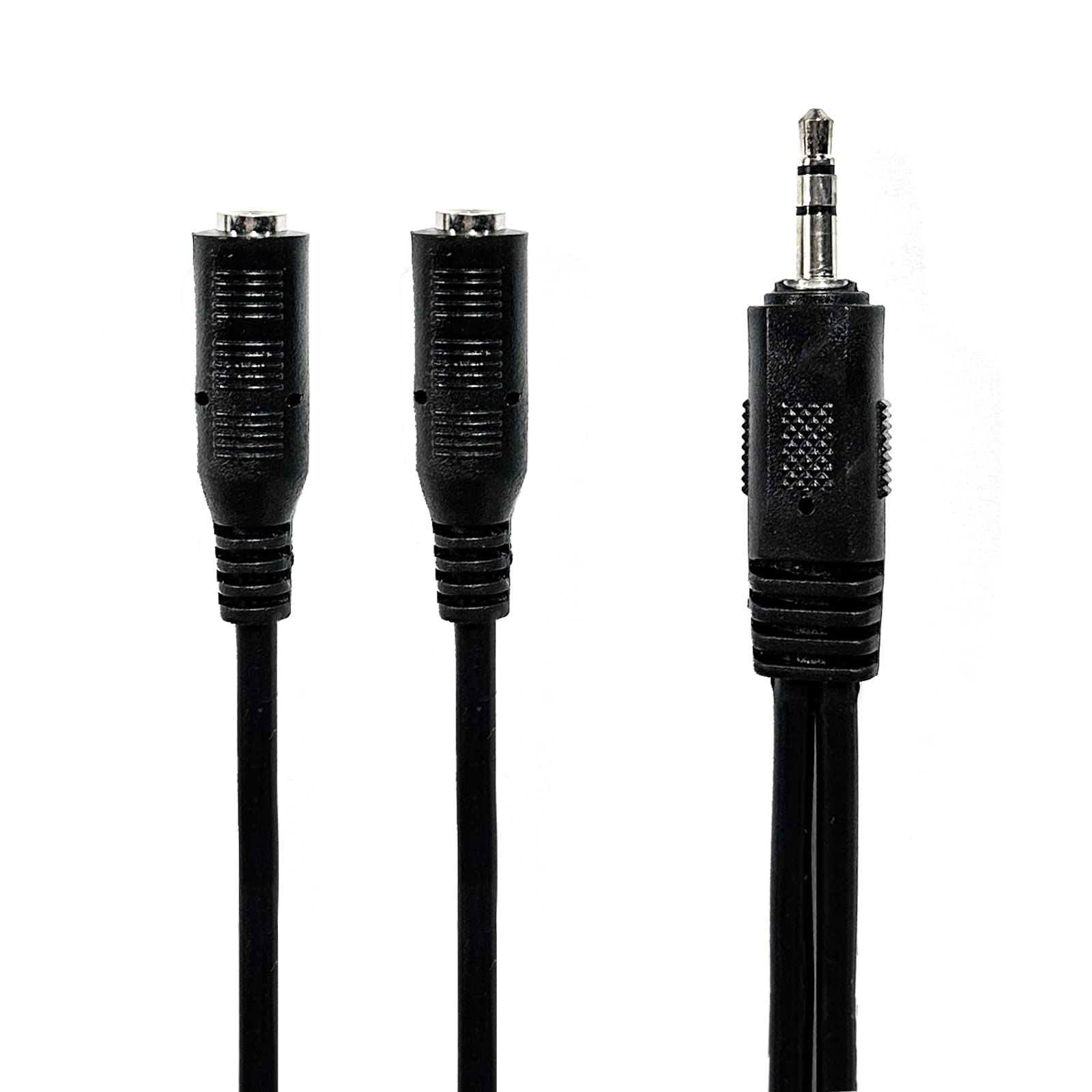 1Pack Headphone Aux Splitter, 3.5mm 2 Female to 1 Male Audio Splitter Stereo Dual Headphone Adapter Compatible Headset Tablet Smartphone MP3 Player & More