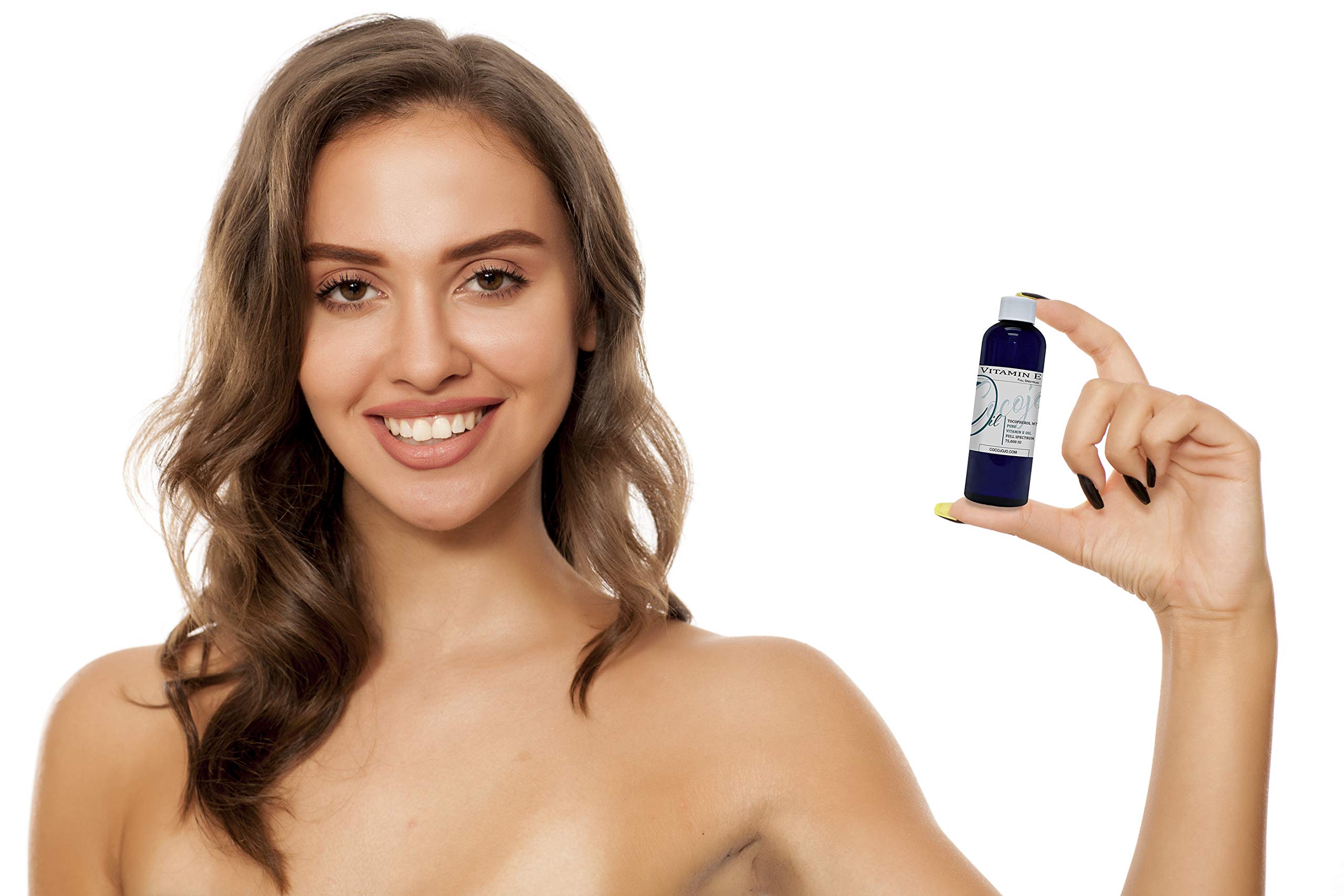 cocojojo Vitamin E Oil for Skin, Organic Vitamin E Oil for Hair, Face, Liquid Vitamin E, Vitamin E Body Oil, 100% Pure Natural Cold Pressed Unrefined, Moisturizes & Nourishes, Non GMO - 2 Oz