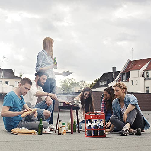 Casethrone Reusable 6-Pack Beer Bottles Foldable Plastic Drink Carrier for Grubhub Doordash Postmates Drivers, Beverage Delivery Holder