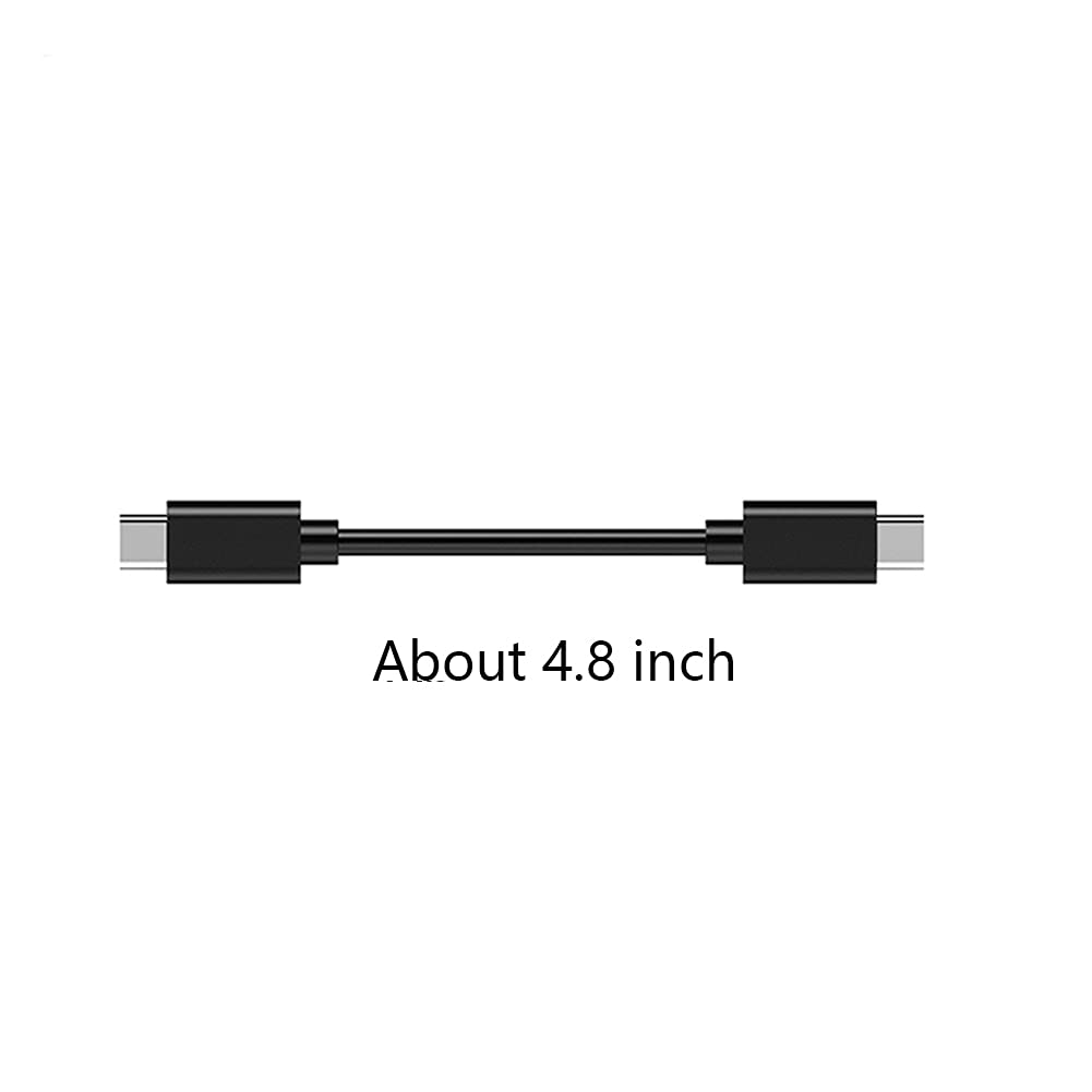 USB C to USB C Data Cable Short Charging Cable(About 4.8 inch)Type C high Speed Charger Cable Support USB 3.0 Data Transmission and QC PD Fast Charge Compatible with Smartphones, laptops (4.8)