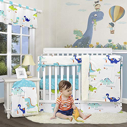 Brandream Baby Diaper Bag Boys Dinosaur Diaper Stacker Cute Aniaml Baby Crib Nursery Hanging Diaper Stacker, 100% Cotton