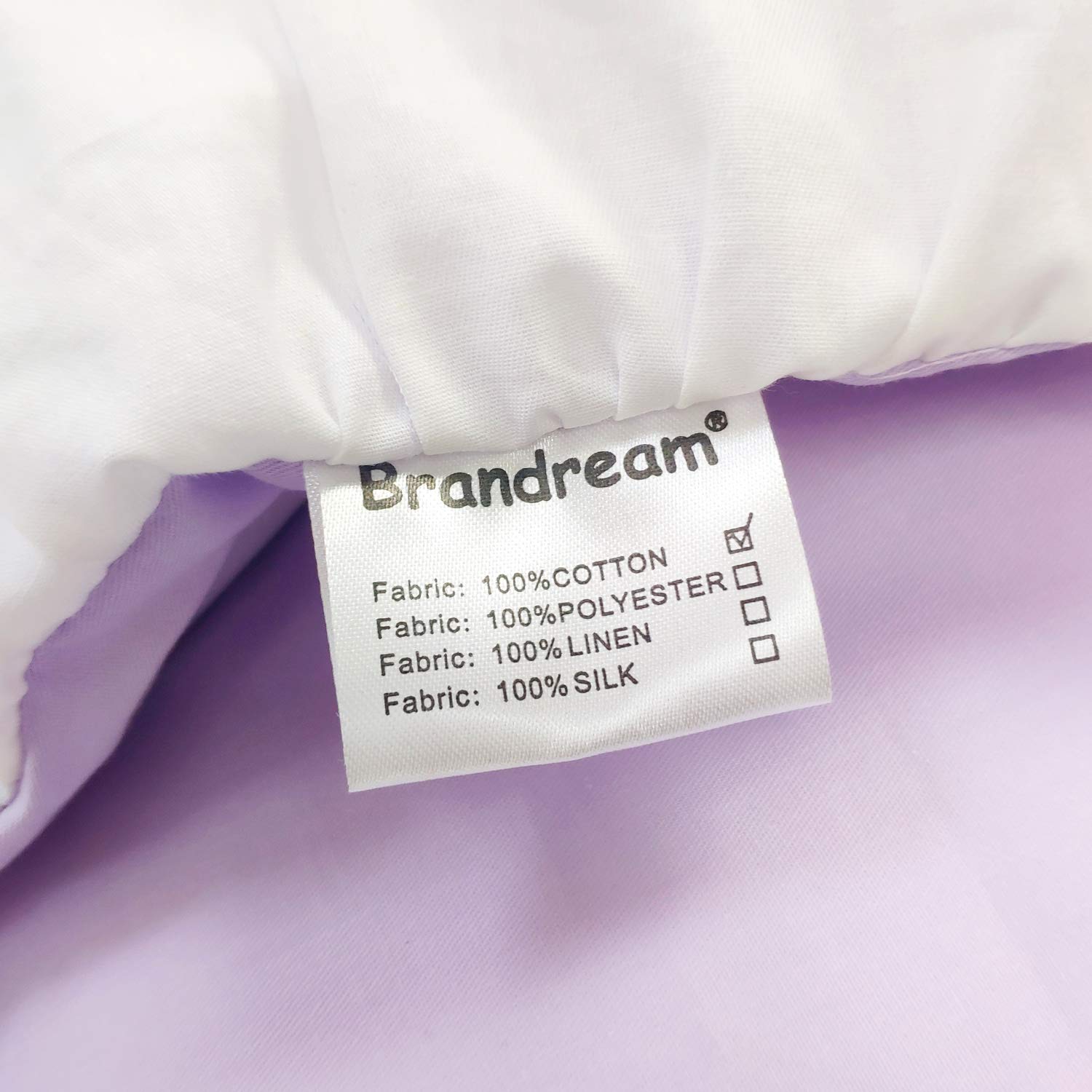 Brandream Luxury Purple Crib Bedding Set for Girls Elegant Princess Nursery Bedding Solid Sweet Ruffle Comforter 3 Piece, 100% Cotton