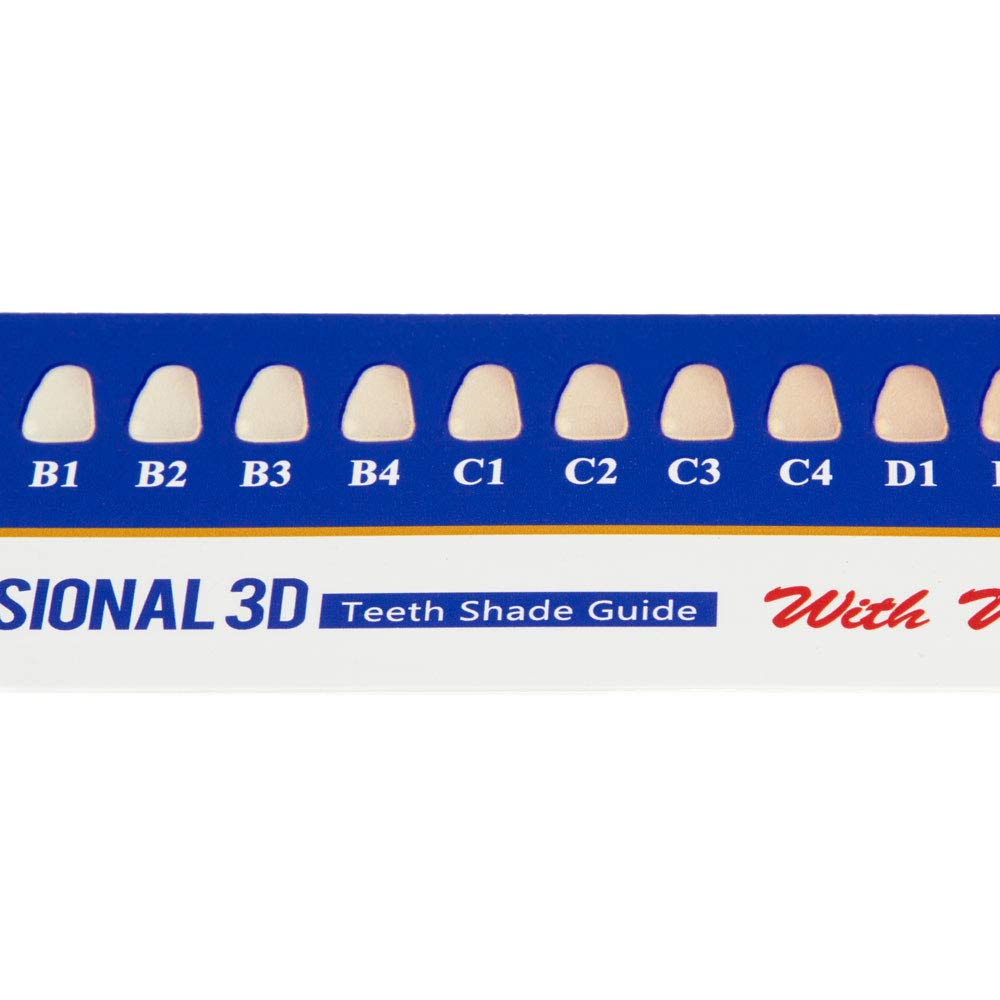 6 Pack Professional 3D Teeth Shade Guide with Whitening Daily Progress Log by Accu White (6 Pack, 6 Week Supplies)