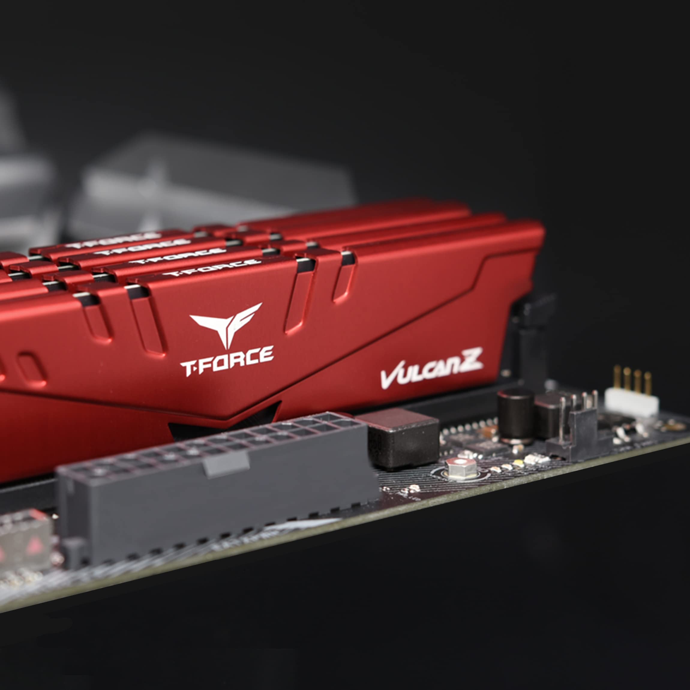 TEAMGROUP T-Force Vulcan Z DDR4 16GB Kit (2x8GB) 3200MHz (PC4-25600) CL16 Desktop Memory Module Ram Red TLZRD416G3200HC16FDC01