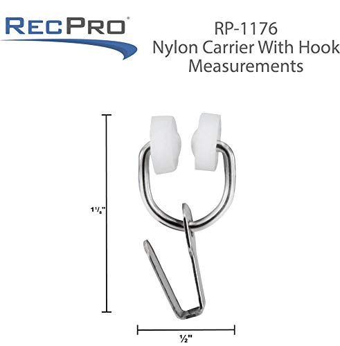RecPro RV Nylon Wheel Carrier Hook for I Beam Track Curtain Rod (20)