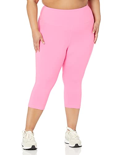 Amazon Essentials Women's Active Sculpt High Rise Capri Legging (Available in Plus Size), Bright Pink, X-Small
