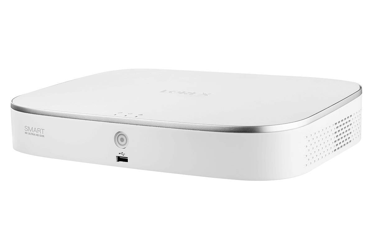 Lorex Technology D861A82 4K Ultra HD 8 Channel 2TB HDD Analog DVR with Smart Motion Detection and Smart Home Voice Control, 1 HDD Slot, White (M. Refurbished)