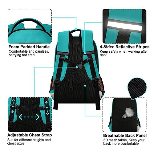 ALAZA Cute Cartoon Pug Dog Print Backpack for Students Boys Girls Travel Daypack
