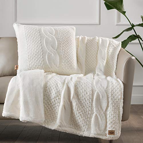 UGG Erie Decorative Pillow Throw, Snow