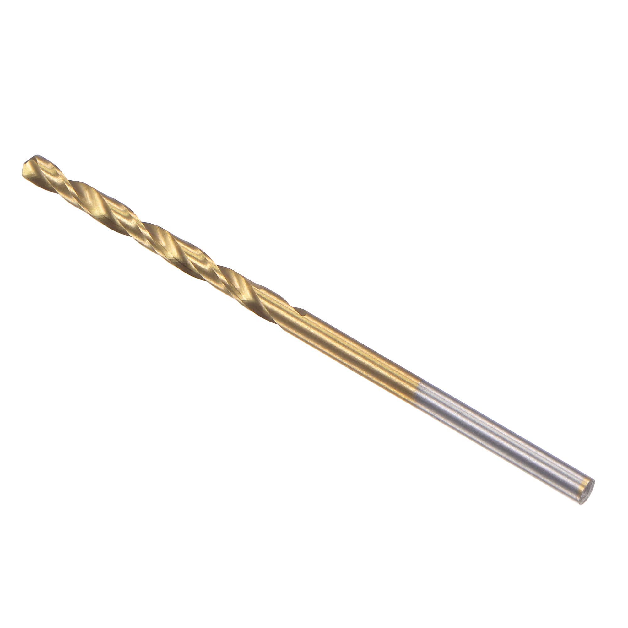 uxcell 2.3mm Drill Bits High Speed Steel Straight Shank 52mm Length Twist Drill Bit Fully Ground Titanium Coated 6 Pcs