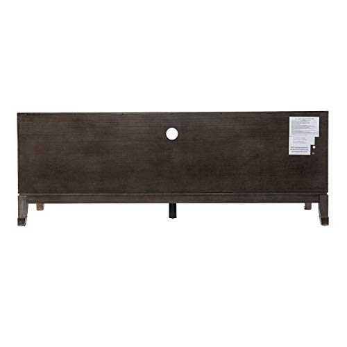 SEI Furniture Brenting w/Storage Media Stand, Graywashed