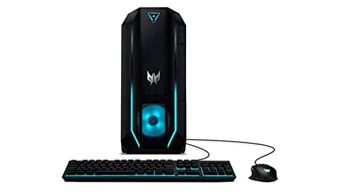 Acer Predator PO3-630 Gaming Desktop PC (Intel i7-11700 8-Core, 128GB RAM, 2x8TB PCIe SSD RAID 1 (8TB), GeForce RTX 3070, WiFi, Bluetooth, Backlit KB, HDMI, USB 3.2, Display Port, Win 11 Pro)