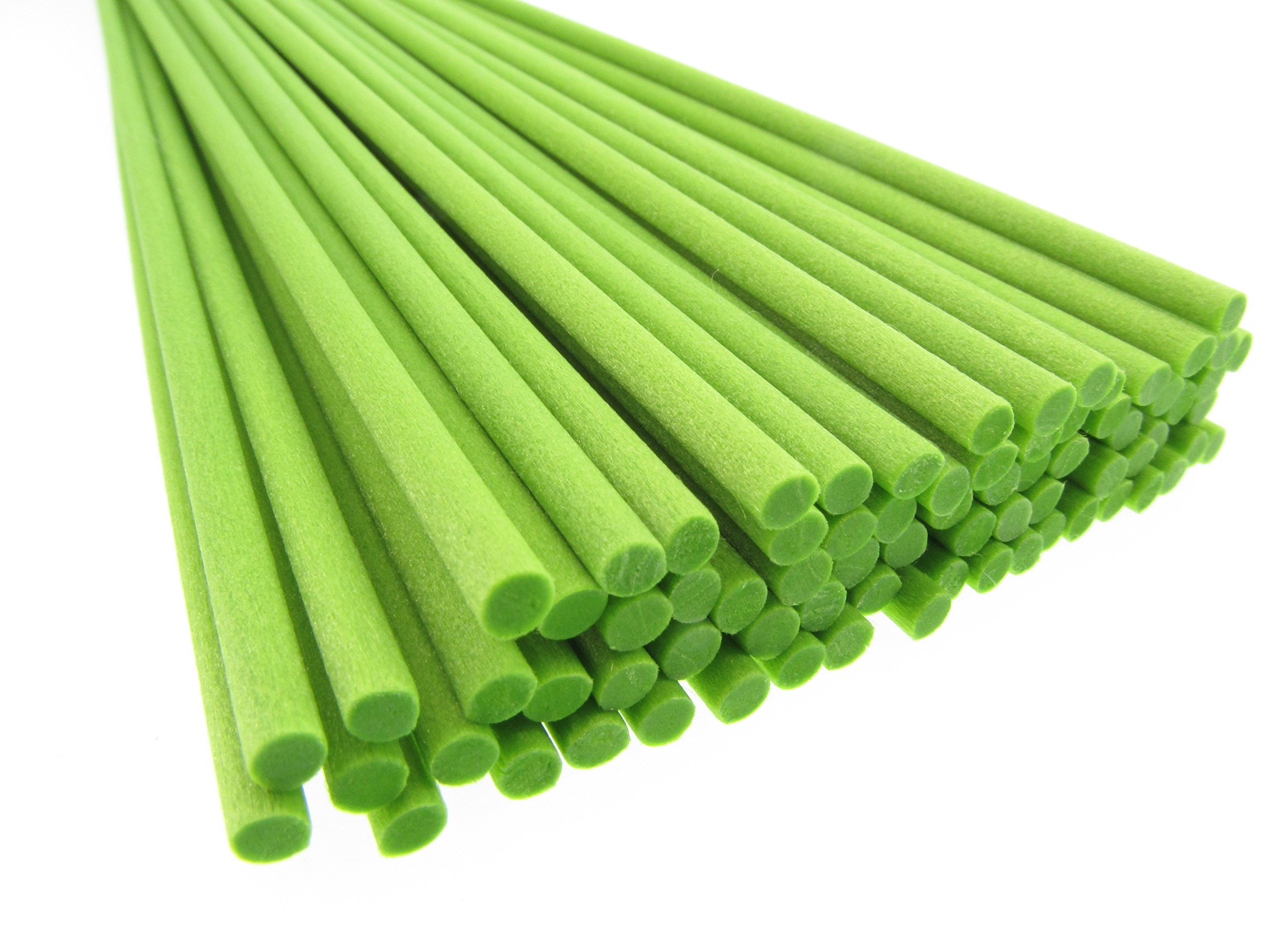 Breath Me TM 50pcs Lime Green Reed Diffuser Fibre Sticks 12 inch for Air Freshener and Aroma