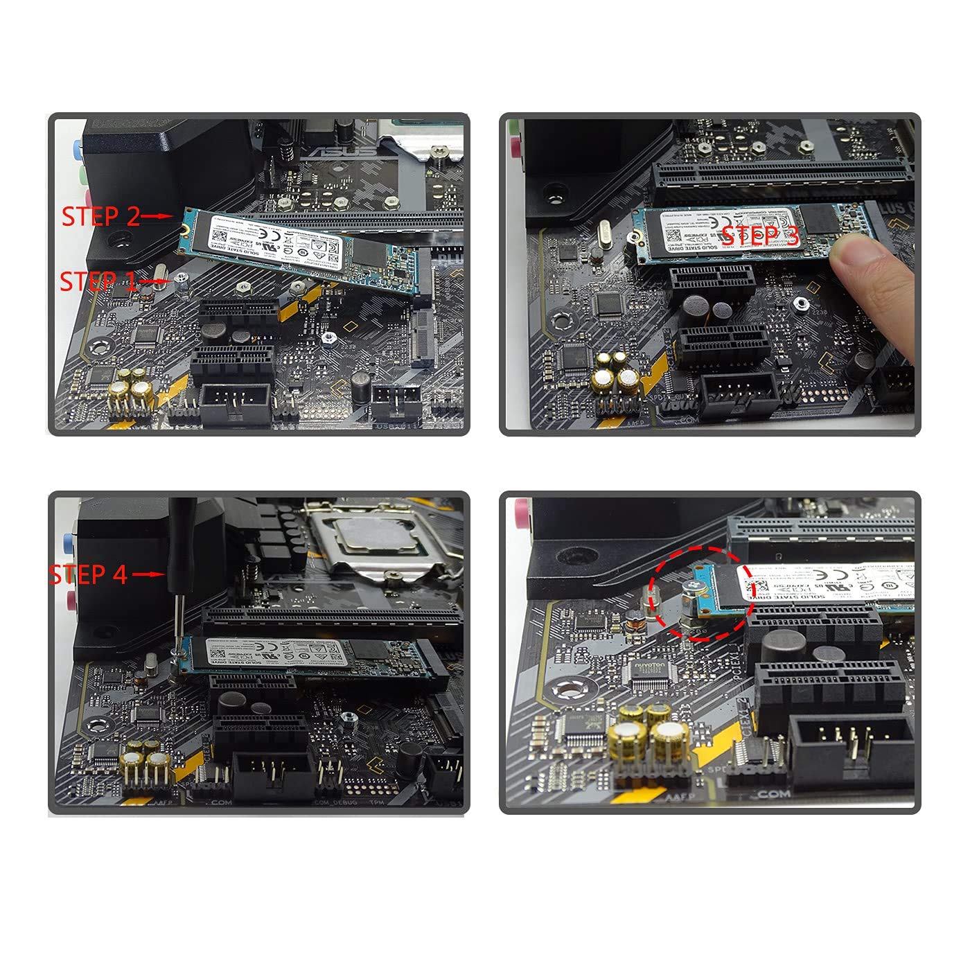 M.2 Screw,HFEIX SSD Mounting Kit with Screwdriver for ASUS Motherboard or ASRock Board NVMe PCIe Driver (6 pcs)