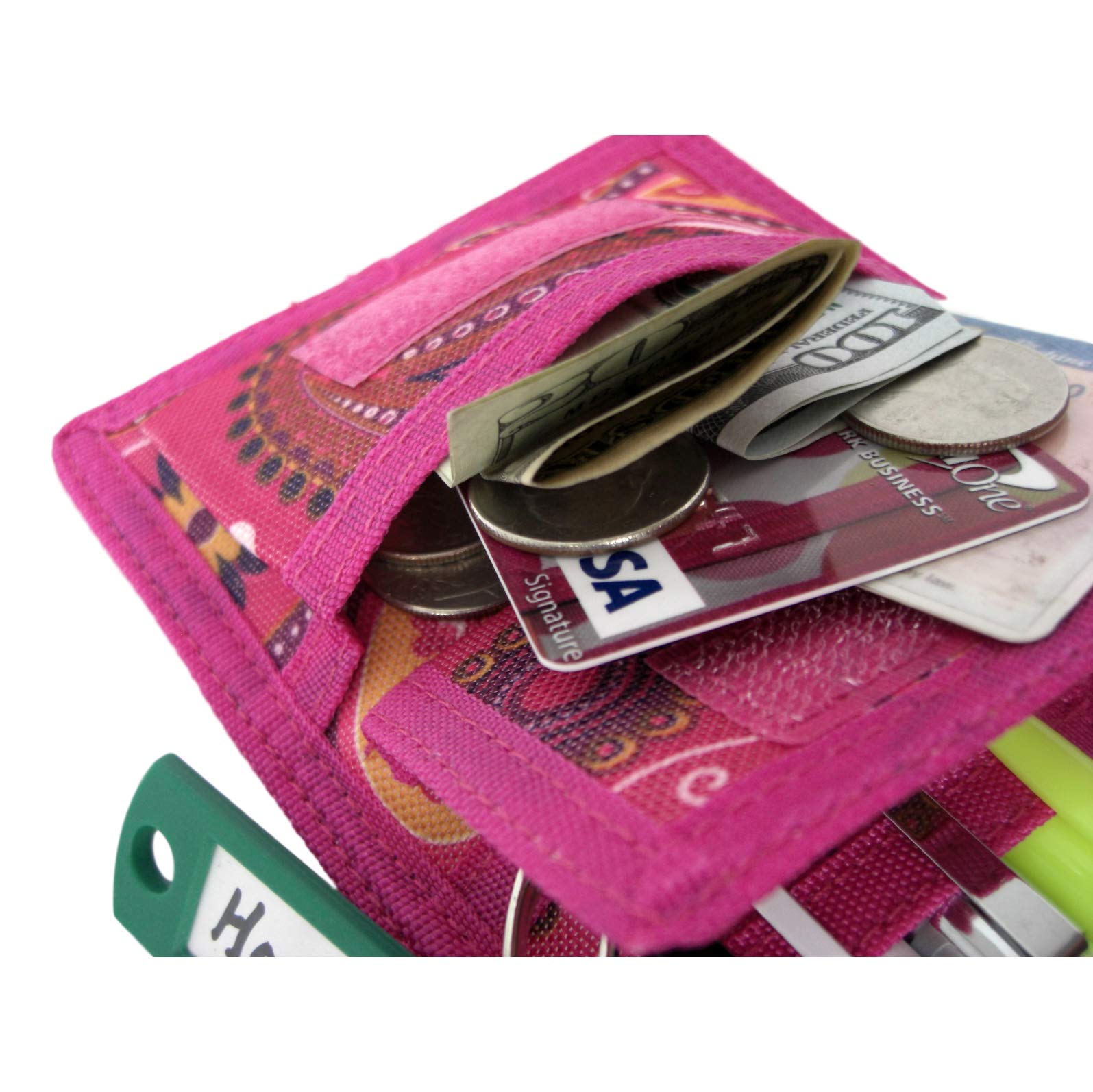 6 Piece Protective Lab Coat Pocket Organizer Kit Has Pretty Pink Paisley Pattern You're Sure to Love! Attractive Yet Durable-Made of Super Strong 600d Denier- Gift for Nurses, Students & You!