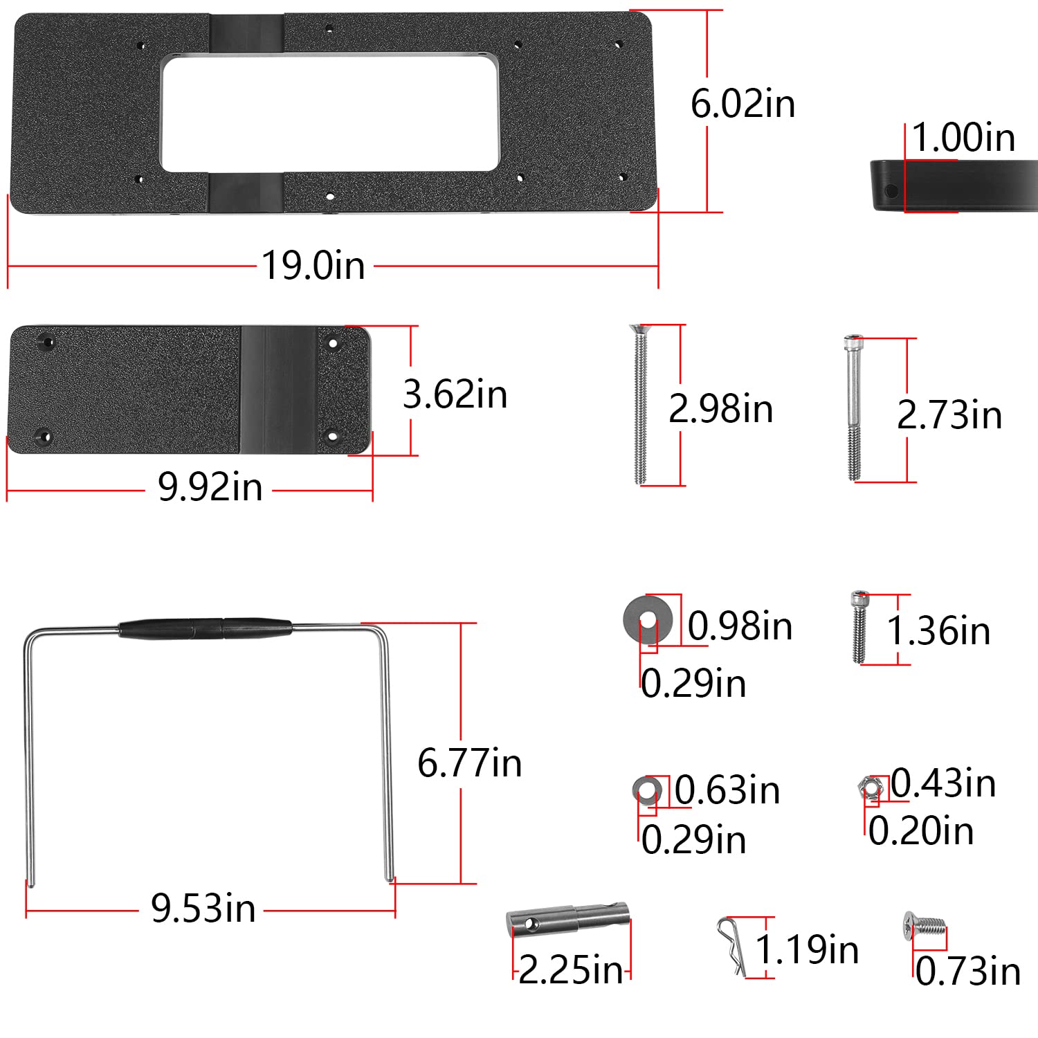 1854023 Composite Quick Release Bracket for Ultrex, Fortrex, Maxxum, and Edge (with stainless steel pins)