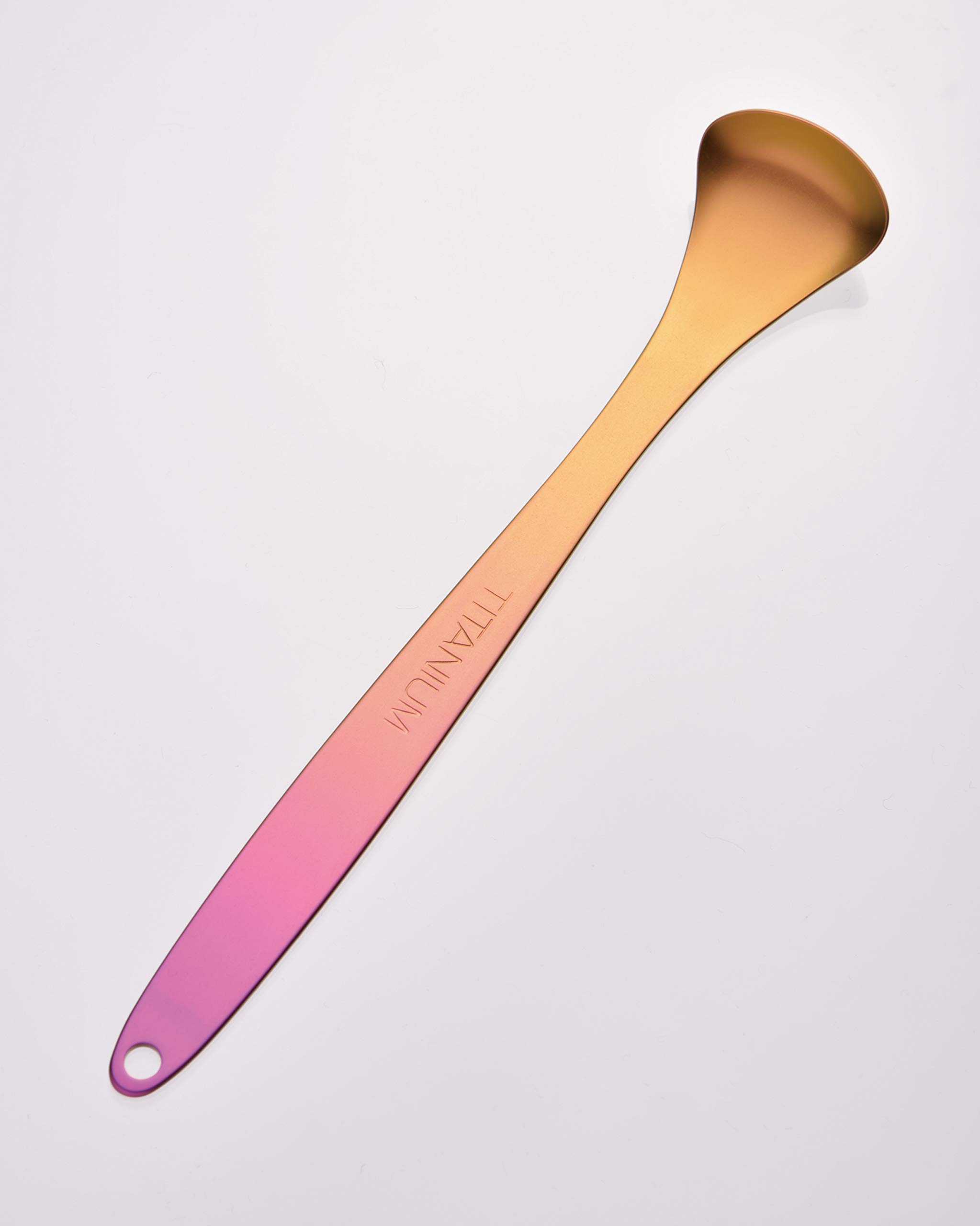 TE to TE KT-31 Pure Titanium Japanese Tongue Cleaner, Moss & Premium II, Matte Peach, Total Length 5.9 inches (150 mm) (Matte Peach)