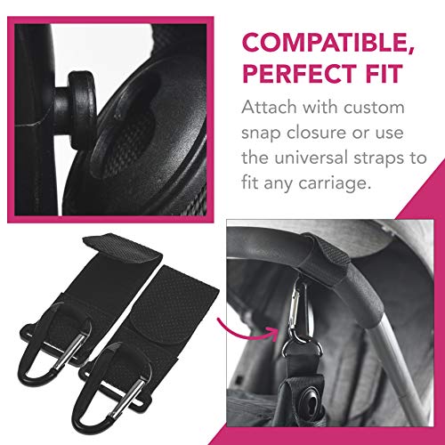 Baby & Beyond's Essential Bag, Compatible with Doona Car Seat Stroller, with additional hooks and straps to be compatible with any universal stroller, Converts into Tote Diaper Bag