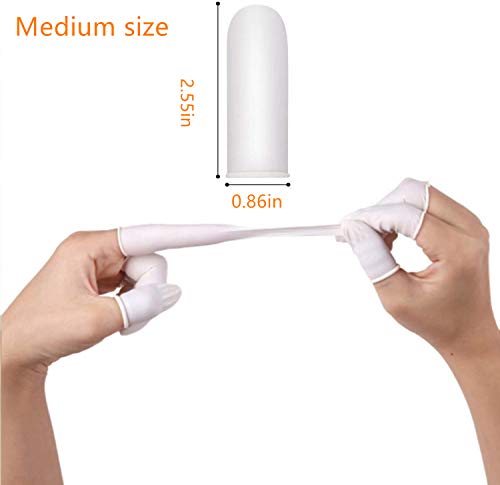 Disposable Latex Finger Cots,350 PCS,Medium Anti Static Rubber Fingertip Protective Finger Cots for Electronic Repair, Handmade Apply