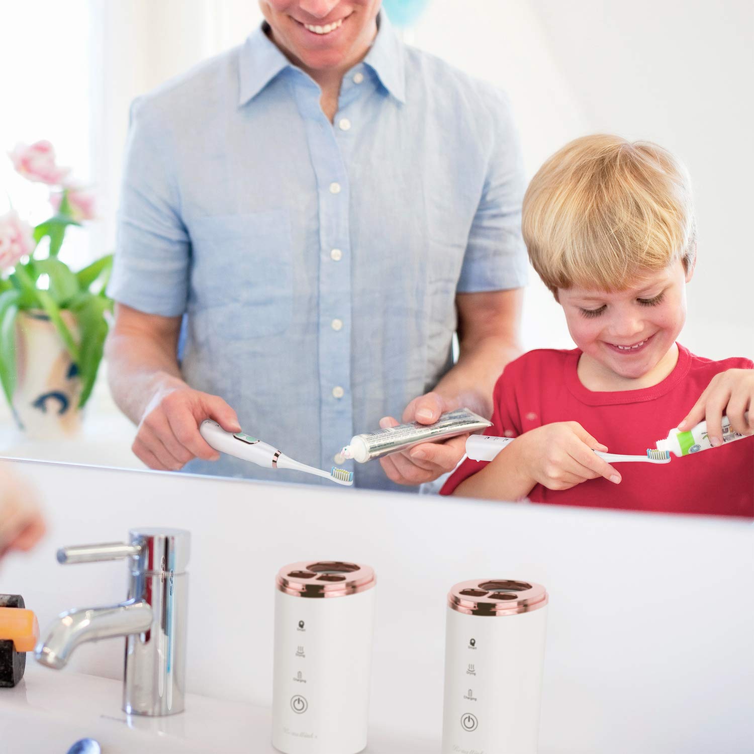 Beautlinks Electric Toothbrush, Power Toothbrush with 5 Modes, 2-Min Smart Timer, 2 Brush Heads, Travel Bag Included for Travel and Home Use