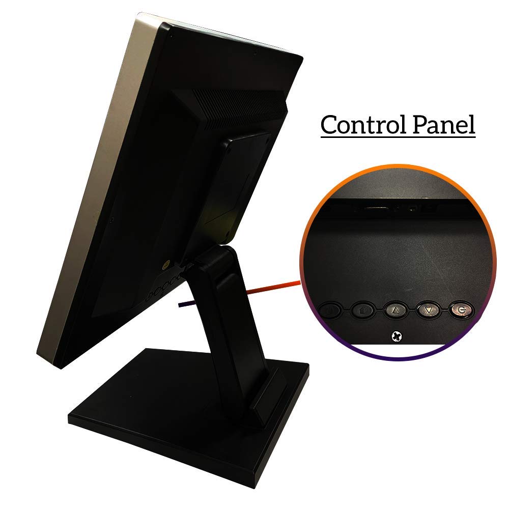 17 Inch Pro Capacitive LED Backlit Multi-Touch HDMI Monitor, 4:3 Display 1280 x 1024, True Flat Seamless Design Touchscreen, Great for Office, POS, Retail, Restaurant, Bar, Gym, Warehouse