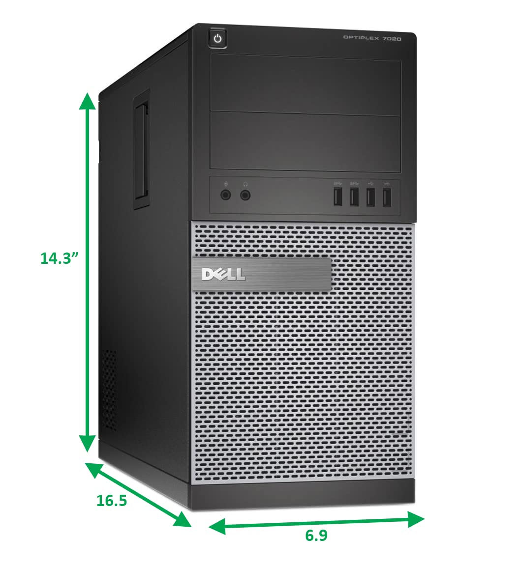 Dell Optiplex 7010 Tower Desktop Computer, Intel i7-3770 Upto 3.9GHz, HD Graphics 4000 4K Support, 8GB RAM, 256GB SSD, DisplayPort, HDMI, DVD, AC Wi-Fi, Bluetooth - Windows 10 Pro (Renewed)