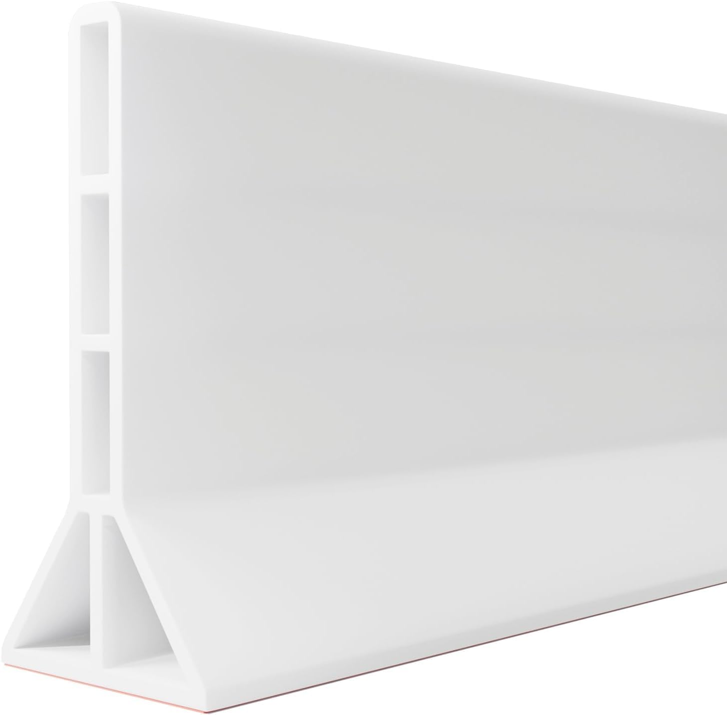 3.8" High Shower Threshold Water Dam Collapsible 70 Inch Shower Water Splash Guard for Shower Water Blocker for Wet and Dry Separation Bathroom and Kitchen