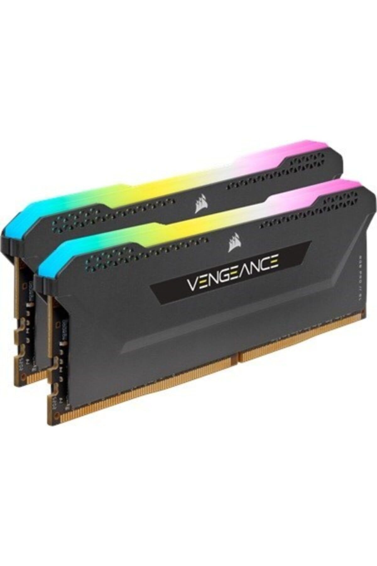Corsair Vengeance RGB Pro 16GB (2x8GB) DDR4 3600 (PC4-28800) C18 1.35V Desktop Memory - Black (CMH16GX4M2D3600C18)