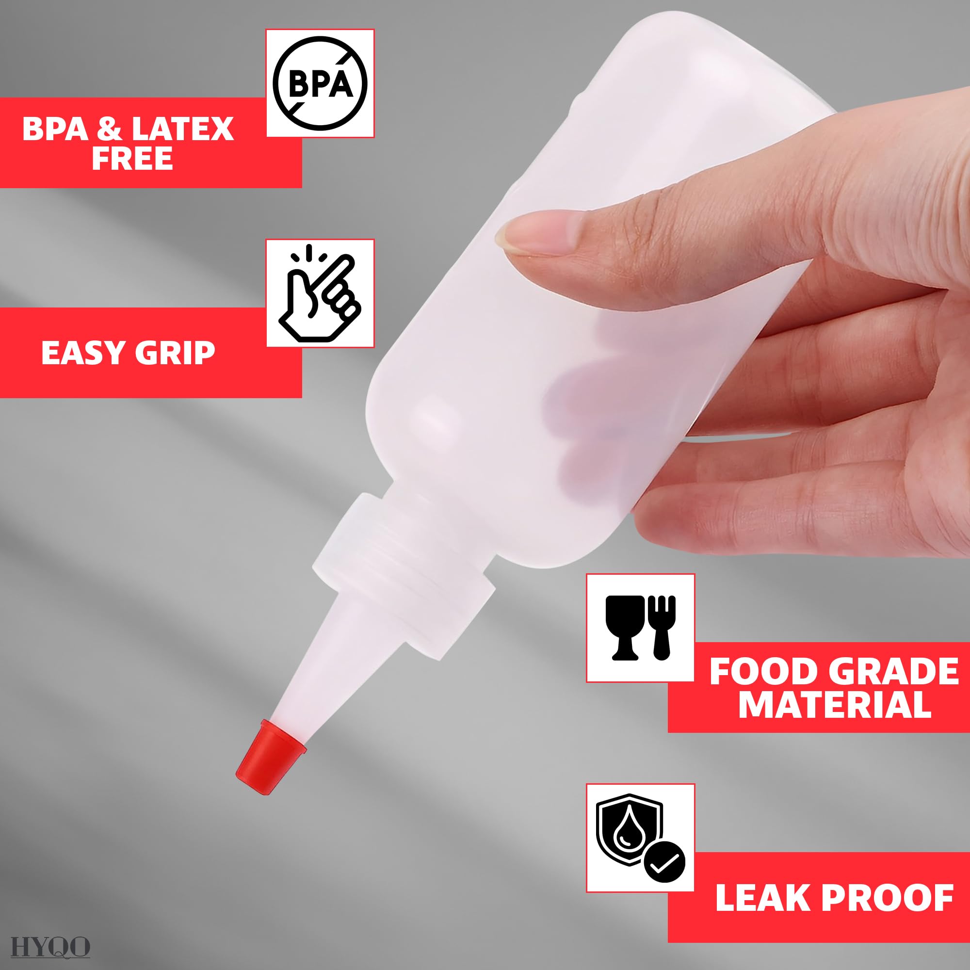 6Pcs Plastic Condiment Squeeze Bottles - 120ml Empty Bottles for Liquid Plastic Bottles with Caps Squeeze Bottles 4 Oz Ketchup Bottle - Paint Squeeze Bottles Empty Squeeze Bottle Plastic Sauce Bottle