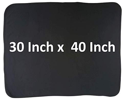Baby Blank Receiving Blanket, 100% Cotton Fabric for 1-Pack _ Black (30 x 40 Inches / 100% Cotton Interlock)