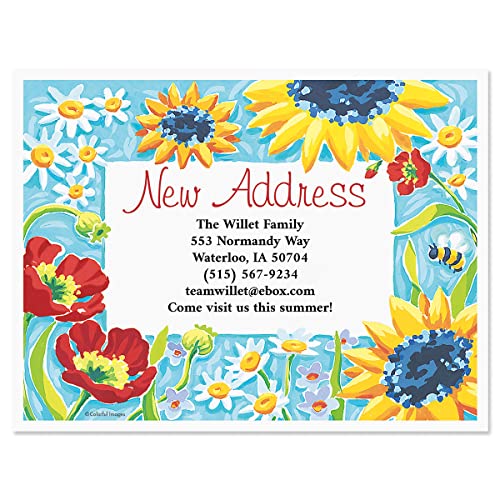 Colorful Images New Horizons Personalized New Address Postcards, Set of 24 Moving Announcements, 5-Âź x 4 inches