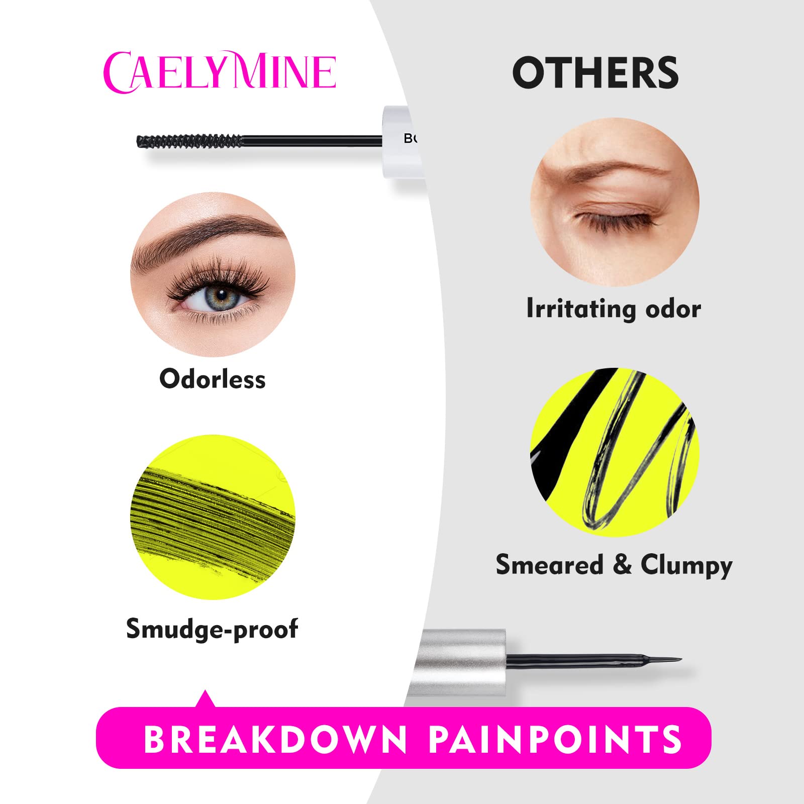 Lash Bond and Seal 10ml Cluster Lash Glue for Individual Lashes Super Strong Hold 48-72 Hours Waterproof, Lash Bond and Lock for Sensitive Eyes