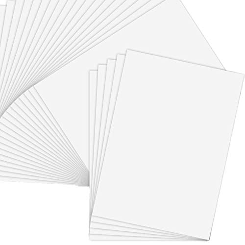 Printable Vinyl Sticker Paper Translucent Waterproof 8.5 x 11 Standard Letter Size Quickly and Holds Ink Beautifully(16 pcs)